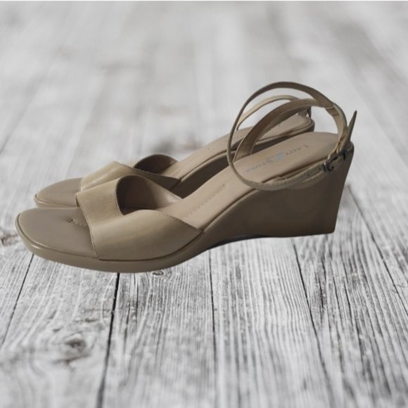 Lady Stork | Shoes | Lady Stork Tan Wedge Heels | Poshmark